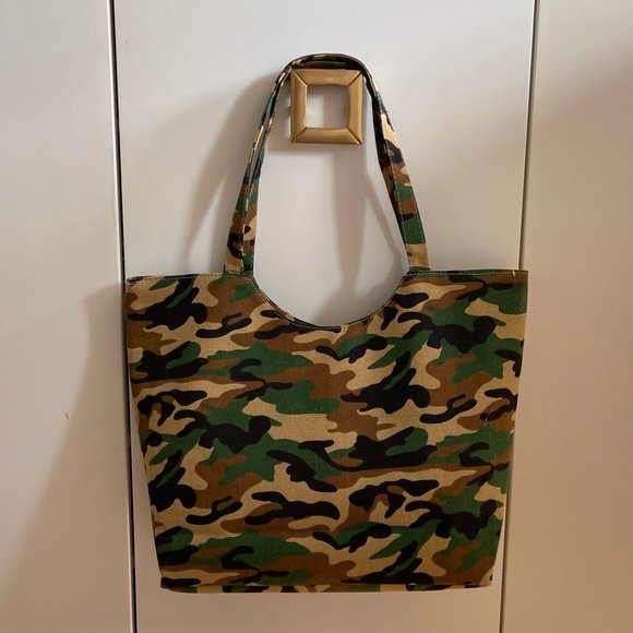 Bags | New Camo Canvas Tote Bag | Poshmark